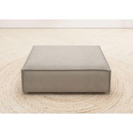 Polsterhocker Places of Style, B:90cm H:43cm T:120cm, beige, 95% Polyester, 5% Nylon, Hocker, "Watertown, XXL Hockerbank passend zum Sofa - ideal als