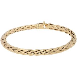 Firetti Damen Armkette "Schmuck Geschenk Gold 585 Armschmuck Armkette Zopf ca. 5,5 mm breit", 19, Gelbgold 585, gold, Gelbgold 585, Armbänder