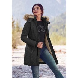 ALPENBLITZ Damen Parka "Wintercharme", schwarz, Gr. 44, Web, Obermaterial: 100% Polyester. Besatz: 80% Polyacryl, 20% Polyester. B&uuml;ndchen: 95%