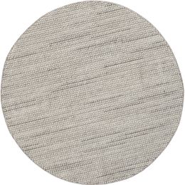 Teppich, B:120cm H:7mm L:120cm &Oslash;:120cm, grau, MyFlair M&Ouml;BEL & ACCESSOIRES, Polyester, Wohnzimmer, Teppiche, "Ava", Uni Farben, meliert, Sisal-Optik,