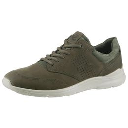Ecco Herren Sneaker "IRVING", Gr. 48, braun, Nubukleder, Textil, Schuhe, mit wei&szlig;er Laufsohle, Freizeitschuh, Halbschuh, Schn&uuml;rschuh