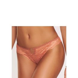 Lascana Damen Rioslip "Eleonora", Gr. 44, braun, Microfaser, Obermaterial: 90% Polyamid, 10% Elasthan, Unterhosen, mit verf&uuml;hrerischen Cut-outs