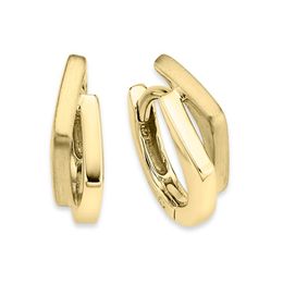 Bruno Banani Damen Paar Creolen "Schmuck Geschenk Silber 925 Ohrschmuck Ohrringe", Silber 925 (Sterlingsilber), gold, Silber 925 (Sterlingsilber),