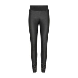 Freequent Damen Jeggings "FQSHANTAL", schwarz, Gr. L, unifarben, Web, Obermaterial: 76% Viskose, 21% Polyamid, 3% Elasthan, Hosen, mit breitem