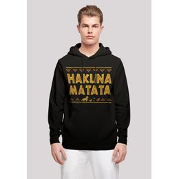 F4NT4STIC Herren Kapuzenpullover "Disney K&ouml;nig der L&ouml;wen Hakuna Matata", schwarz, Gr. M, Obermaterial: 50% Baumwolle, 50% Polyester, Pullover, Print