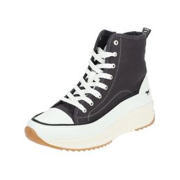 Mustang Shoes Damen Sneaker "Mustang Shoes Sneaker Lederimitat/Textil", Gr. 40, schwarz, Lederimitat, Textil, Schuhe