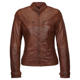 Mustang Damen Lederjacke "14Ryana", rot, Gr. XXXL, Obermaterial: 100% Lammleder; Futter: 100% Baumwolle; &Auml;rmelfutter: 100% Polyester, Jacken