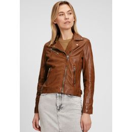 Mauritius Damen Lederjacke "MWPaige", braun, Gr. M, unifarben, Obermaterial: 100% Schafsleder. Futter: 100% Baumwolle. &Auml;rmelfutter: 100% Polyester,