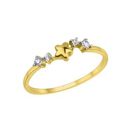 Diamonds by Ellen K. Damen Fingerring "375/- Gelbgold bicolor Zirkonia", 056 (17,8), Gold, bunt, FASCINATION BY ELLEN K., Gold, Fingerringe