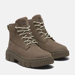 Timberland Damen Schnürboots "GREYFIELD MID LACE UP BOOT", Gr. 37,5, braun, Leder, Schuhe, Winterstiefel, Schnürstiefel, Winterschuhe