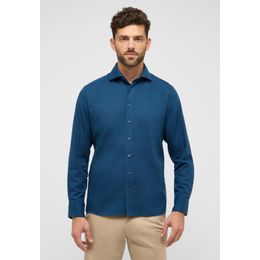 Eterna Herren Langarmhemd "MODERN FIT", blau, Gr. XXL, Flanell, 52% Baumwolle, 10% Schurwolle, 38% Lyocell, Hemden, EASY IRON (b&uuml;gelleicht)