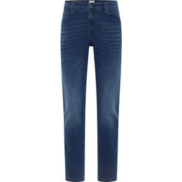 Mustang Herren Slim-fit-Jeans "Herren Style Oregon Slim K", blau, Gr. 34, unifarben, Denim/Jeans, 80% Baumwolle, 18% Polyester, 2% Elasthan, Jeans