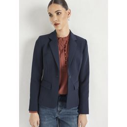 HECHTER PARIS Damen Jackenblazer, blau, Gr. 40, unifarben, Web, Obermaterial: 90% Polyester, 10% Elasthan. Futter: 100% Polyester, Blazer, mit