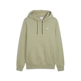 Puma Herren Kapuzensweatshirt "ESS ELEVATED HOODIE FL"lux army, Gr. L, unifarben, Fleece, Obermaterial: 100% Baumwolle, Sweatshirts