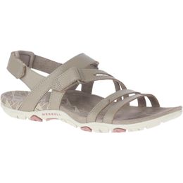 Merrell Damen Sandale "SANDSPUR ROSE CONVERT", Gr. 42, beige, Lederimitat, Schuhe, mit Klettverschluss