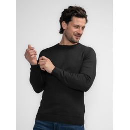 Damen Rundhalspullover "Men Knitwear Round Neck Basic", schwarz, Gr. XXL, PETROL INDUSTRIES, Strick, Obermaterial: 50% Baumwolle, 50% Polyacryl,