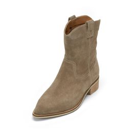 Marc O'Polo MARC O'POLO Damen Stiefel "aus weichem Veloursleder", Gr. 38, grau, Obermaterial: 100% Leder (Rind), unifarben, Schuhe