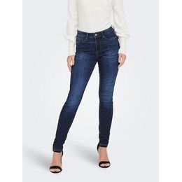 Only Damen Skinny-fit-Jeans "ONLWAUW MID SK DNM BJ581 NOOS", blau, Gr. XS, Abriebeffekte, Denim/Jeans, Obermaterial: 64% Baumwolle, 31% Polyester, 3%