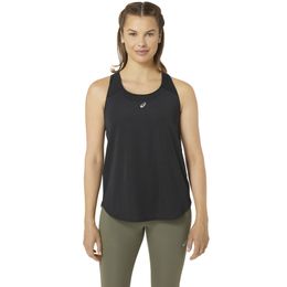 asics Damen Trainingstop "ROAD TANK", schwarz, Gr. XS, unifarben, Obermaterial: 94% Polyester, 6% Elasthan, Tops