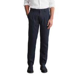 Marc O'Polo MARC O'POLO Herren Leinenhose "Osby jogger pleats", blau, Gr. 34, Web, Obermaterial: 100% Leinen, Hosen