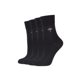 JOOP! JOOP Damen Socken "Socken 4er Pack", Gr. 39, schwarz, 88% Baumwolle, 9% Polyamid, 3% Elasthan, gemustert, Socken