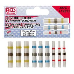 BGS-technic BGS L&ouml;tverbinder-Satz mit Schrumpfschlauch, 9-tlg. ; BGS technic (85220)