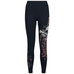 Rock Rebel by EMP Leggings with Skull Print Leggings schwarz in L Q125-000998 M512787