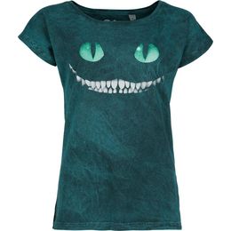 Alice im Wunderland Cheshire Cat Smile T-Shirt petrol in 4XL 47584