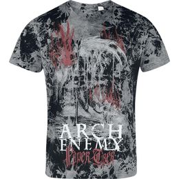 Arch Enemy Flames Tiger T-Shirt schwarz grau in 3XL 21070-AE