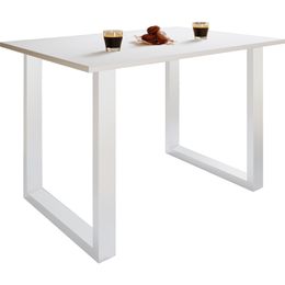 Vcm Holz Schreibtisch H. 76 x B. 110 x T. 80 cm Computertisch schlicht Füße aus hochwertigem Metall Arbeitstisch Büromöbel - Lona U