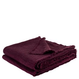 Zoeppritz Decken Honeybee 130x180 rot - oxblood 100% Leinen
