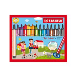 Stabilo Dreikant-Filzstifte "Stabilo Trio Scribbi" - 14 Stück - 10% | Schulzubehoer