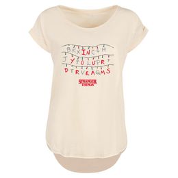 F4NT4STIC Shirt 'Stranger Things In Your Dreams Netflix TV Series' female Beige size 5XL