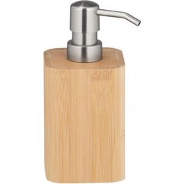 Wenko, Seifenspender + Seifenschale, Seifenspender Bambusa 220 ml, Nature