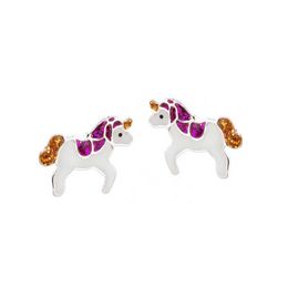 schmuck23 Ohrringe 925 Silber Einhorn in Gold | Gr.: onesize