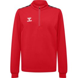 Hummel Halbrei&szlig;verschluss Sweatshirt Hmlauthentic Kinder in TRUE RED | Gr.: 140