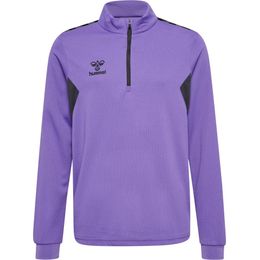 Hummel Halbrei&szlig;verschluss Sweatshirt Hmlauthentic Kinder in DAHLIA PURPLE/ASPHALT | Gr.: 140