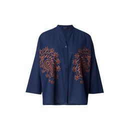 More & More MORE & MORE Bluse Damen Größe S marine / braun