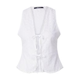 Gina Tricot Weste 'Anglaise' Damen Gr&ouml;&szlig;e XL wei&szlig;
