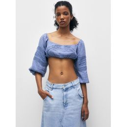Pull&Bear Pull&Bear Bluse Damen Gr&ouml;&szlig;e M rauchblau