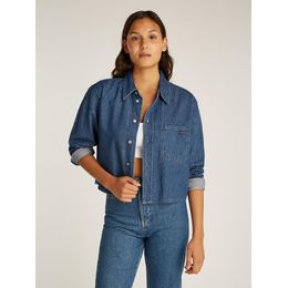 Calvin Klein Jeans Bluse Damen Gr&ouml;&szlig;e S blue denim