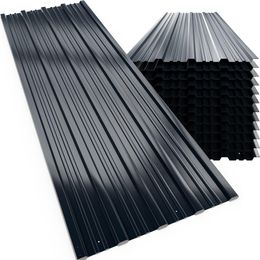 Gardebruk Trapezblech 12er-Set Grau 129x46cm gelocht