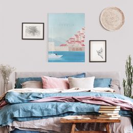 Bilderwelten Leinwandbild Reiseposter - Croatia - Erde - Wohnzimmer,Schlafzimmer Wandbilder, Bilderwand gestalten, Bilder auf Leinen, Bilderdruck
