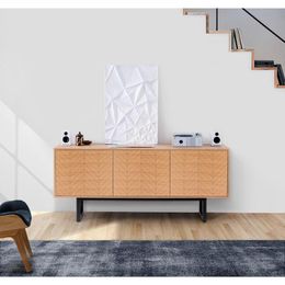WOODMAN Sideboard &raquo;Noella&laquo; Kommode im schlichten skandinavischen Design, Breite 175 cm, FSC eichefarben