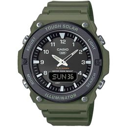 CASIO TIMELESS COLLECTION Solaruhr Armbanduhr, Herrenuhr, analog, digital, automatischer Kalender khaki 0 Sportiver Chronograph