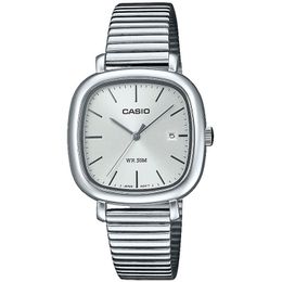 CASIO TIMELESS COLLECTION Quarzuhr Armbanduhr, Damenuhr, Herrenuhr, Edelstahlarmband, analog, Tag edelstahlfarben-silberfarben Zeitlos schöne...