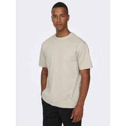 Only & Sons ONLY & SONS Rundhalsshirt »ONSFRED RLX SS TEE« silver linin S S T-Shirt von Only & Sons