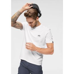 Alpha Industries Rundhalsshirt »BASIC T SMALL LOGO« weiß 3XL 3XL Kurzarm und eingefasster Rundhalsausschnitt für klassischen Look