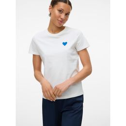 Véro Moda VERO MODA Kurzarmshirt »VMSILJA FRANCIS SS TOP BOX JRS SPE« Snow White Print:HEART L L T-Shirt von Vero Moda