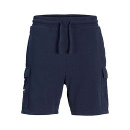 Jack & Jones JACK & JONES Shorts »JPSTKANE SCRIPT SWEAT SHORTS LNG« Sky Captain S - N-Gr N-Gr S Bequeme Sweatshort von Jack & Jones